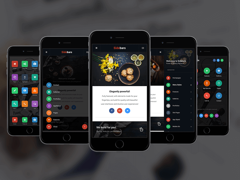 Sidebars 3D | Premium Mobile Site Template | Enabled Sidebars 3D | Premium Mobile Site Template | Enabled